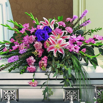 Triumphant Casket Spray c2121 | Funeral Flower Arrangements
