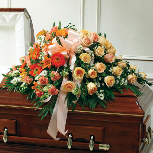 Soothing Colors Casket Spray c2471 | Funeral Flower Arrangements