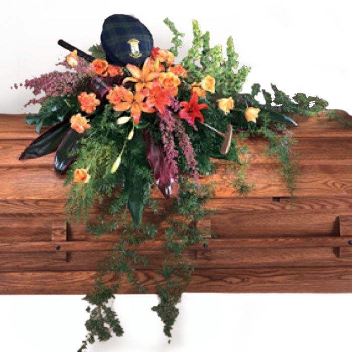 Celebration of Life Personalized Casket Spray c3099 | Funeral Flower ...