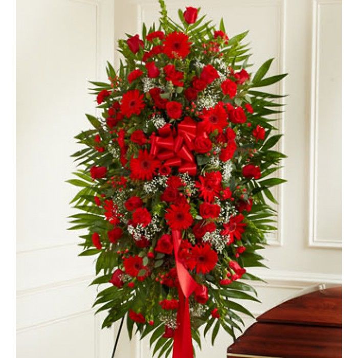 Bold Red Funeral Flower Package c3367 | Funeral Flower Arrangements